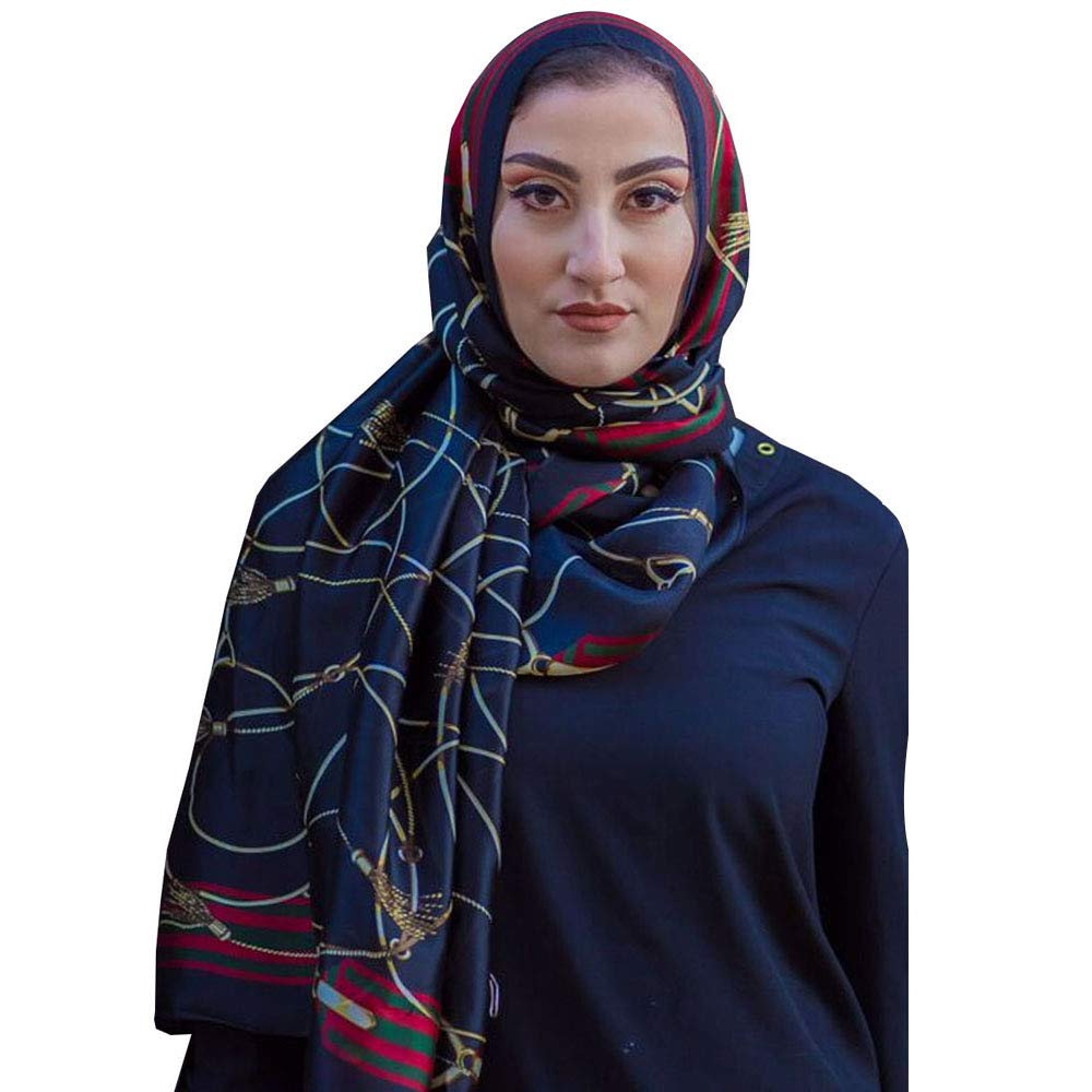 Covered Bliss Vintage Style Silk Scarf for Women, Elegant Silk Head ...