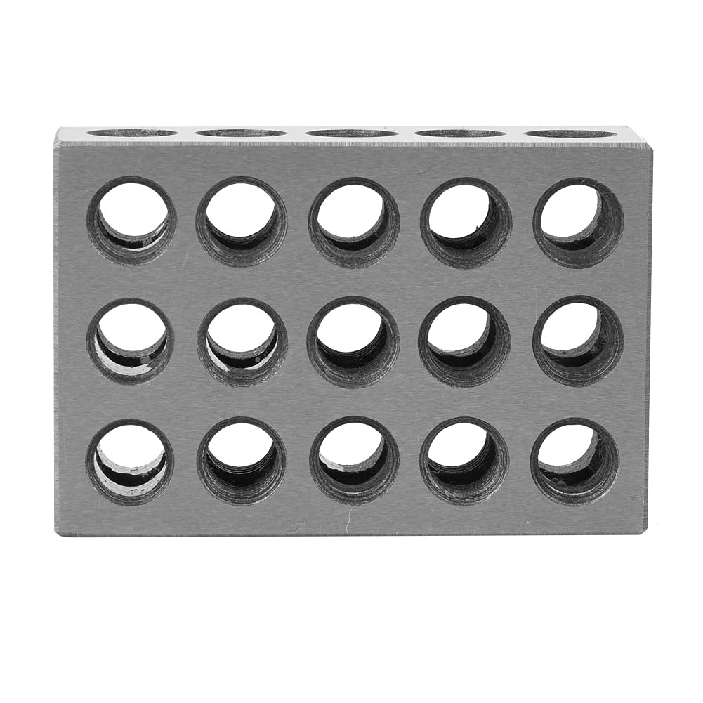 Block, Durable Hardened Steel Milling Block, 2pcs 25x50x75mm 23 Holes ...