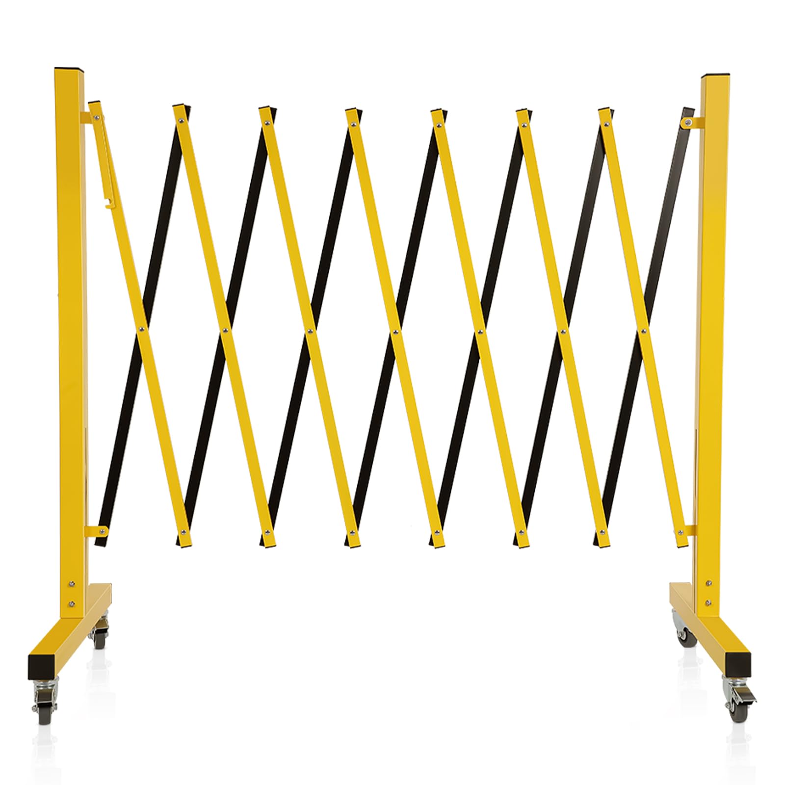 Industrial Expandable Barricade with Wheels 11.5 Feet Long Retractable ...
