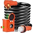 Amazon.com: HZXVOGEN 50A 15FT Generators Cord and Power Inlet Box Combo Kit, NEMA 14-50P Male to ...