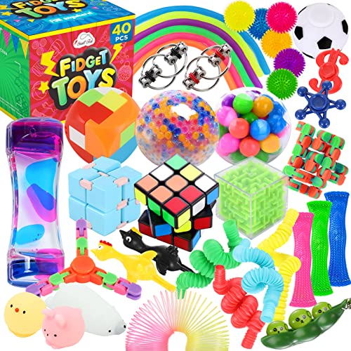 SMALL FISH Fidget Toy Pack, Sensory Toys Bundle for Stress Relief, Anti ...