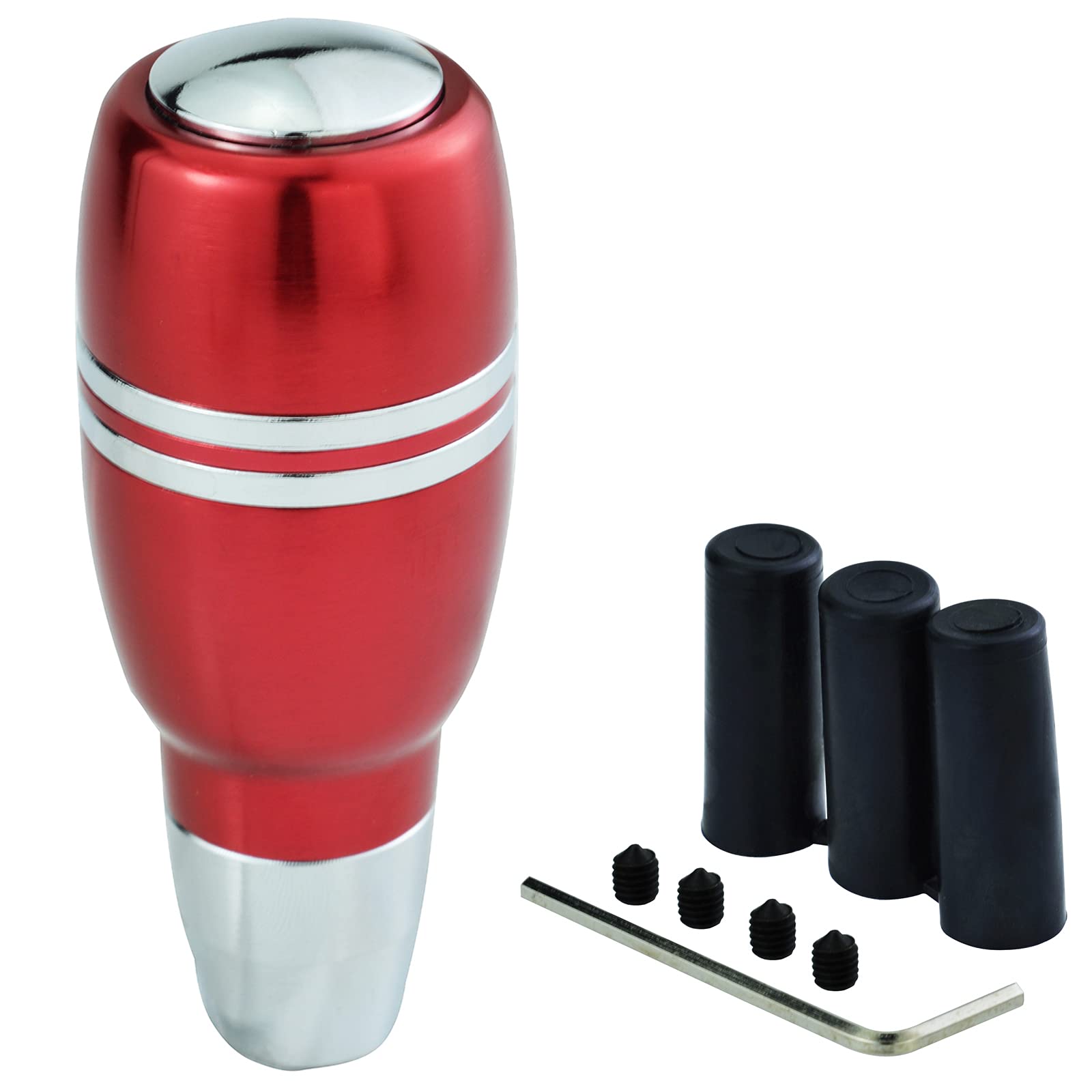 Temzzer Push Button Gear Stick Knob Weighted Shifter Lever Handle 4 in ...