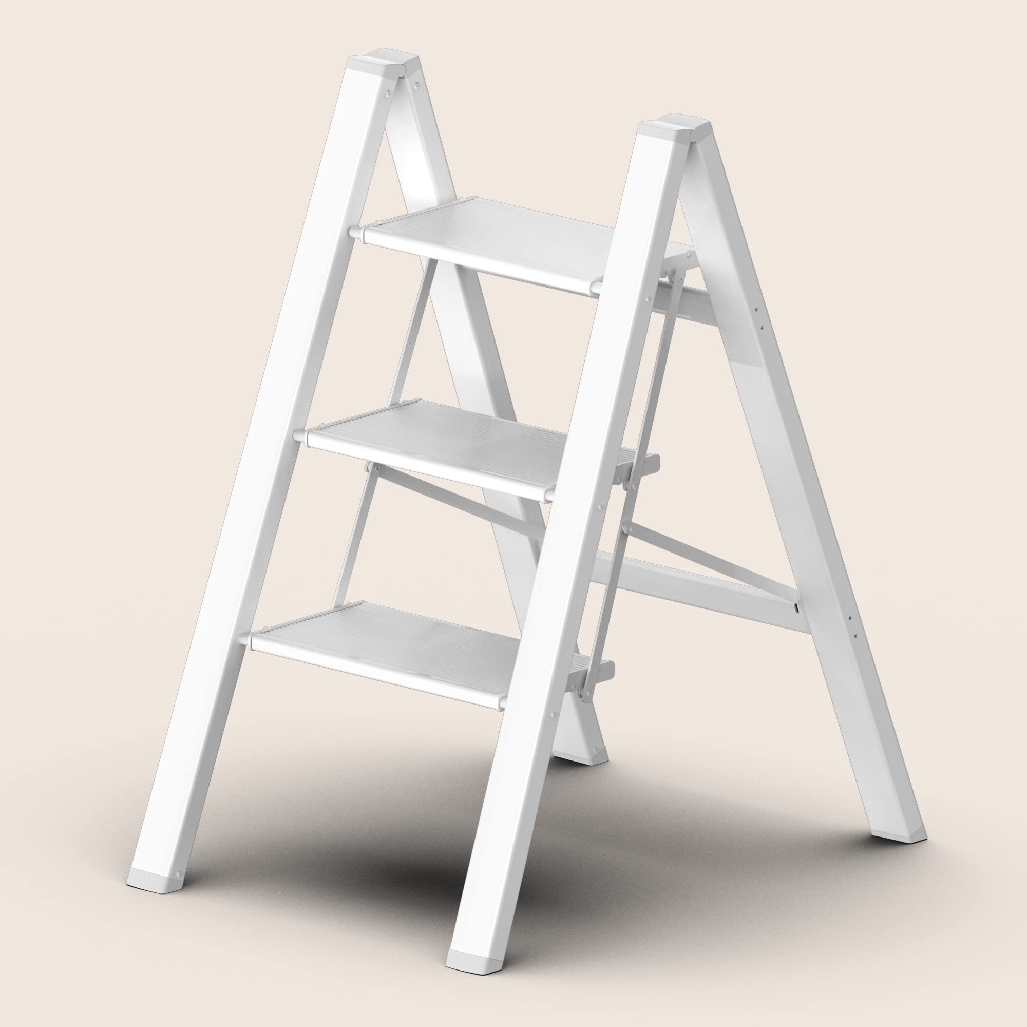 SOLADDER Step Ladder 3 Step Folding, Small Step Stool for Adults ...