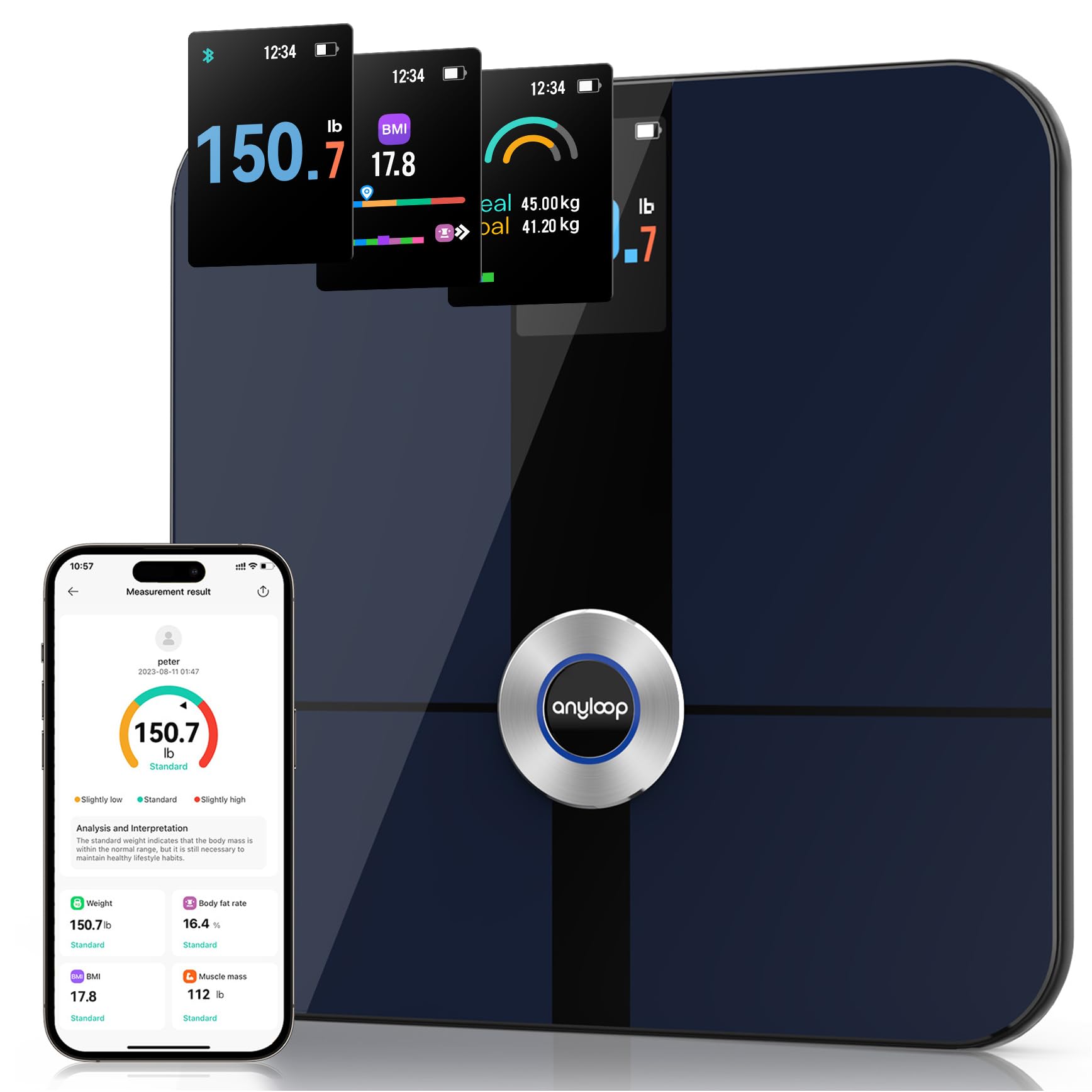 Mua anyloop Smart Scale for Body Weight, Rechargeable Digital Bathroom ...