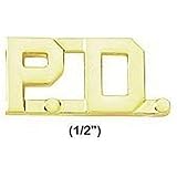Amazon.com: P.D. Police Department Officer Collar Brass Insignia Pins ...
