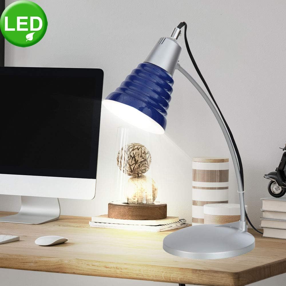 Tischlampe Tischleuchte Schreibtischleuchte Lampe Giga blau inkl LED ...