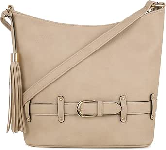 Amazon.com: DELUXITY Hobo Crossbody, Beige: Clothing