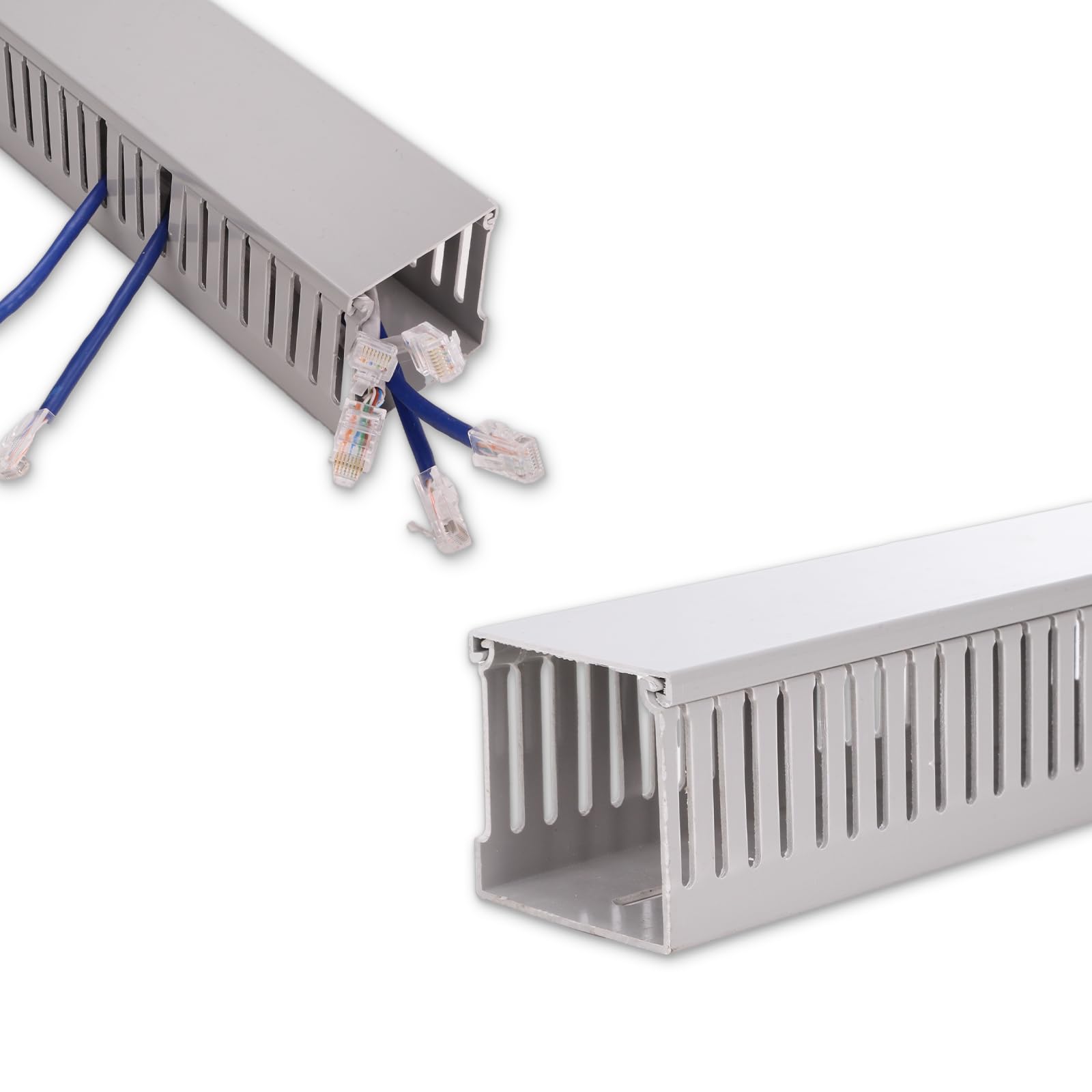 Cable Raceway Kit, 78”(5 x 15.75”) Open Slot Cable Management Raceway ...