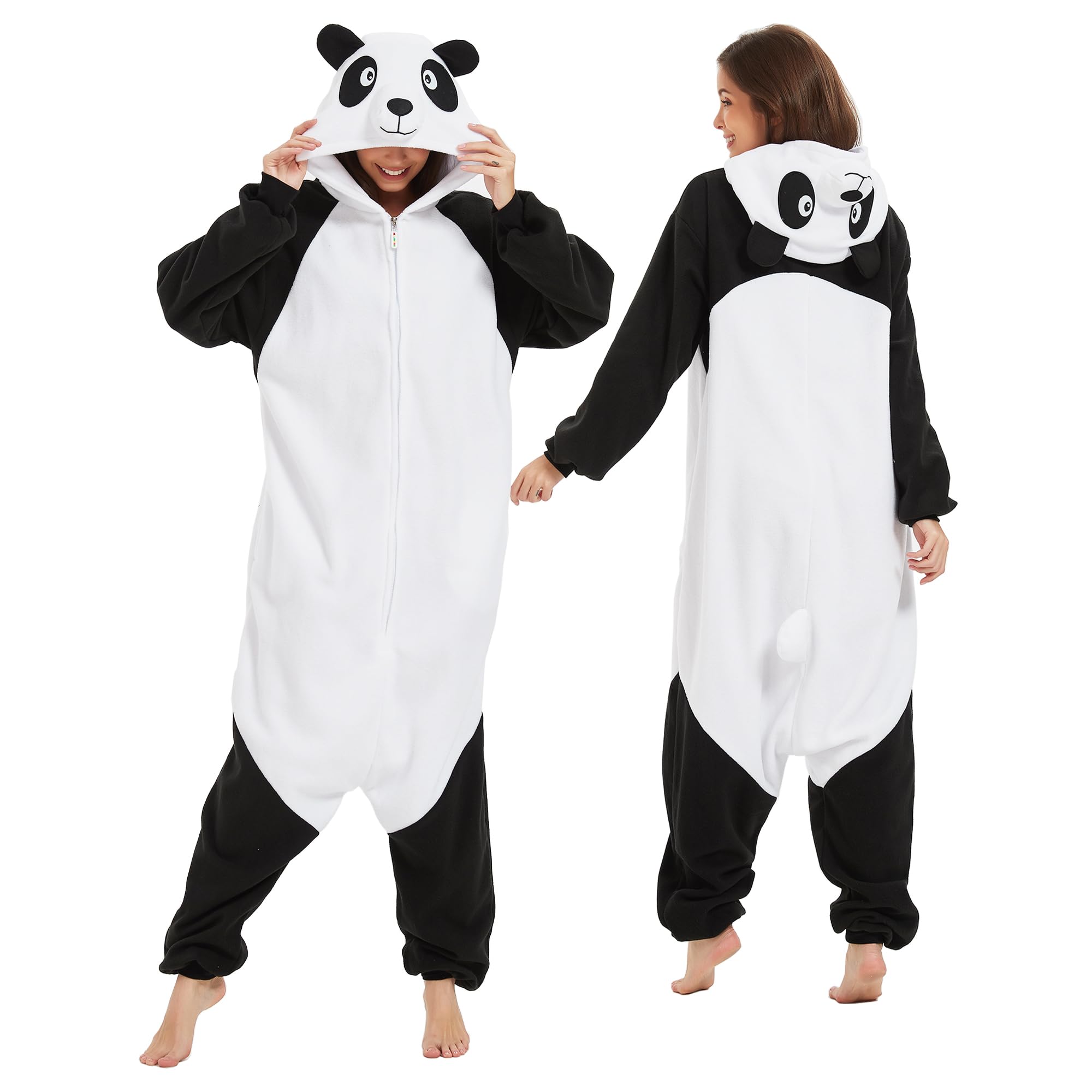 MAJ&COS Animal Costume Panda Onesie Adult Pajamas Cosplay Halloween ...