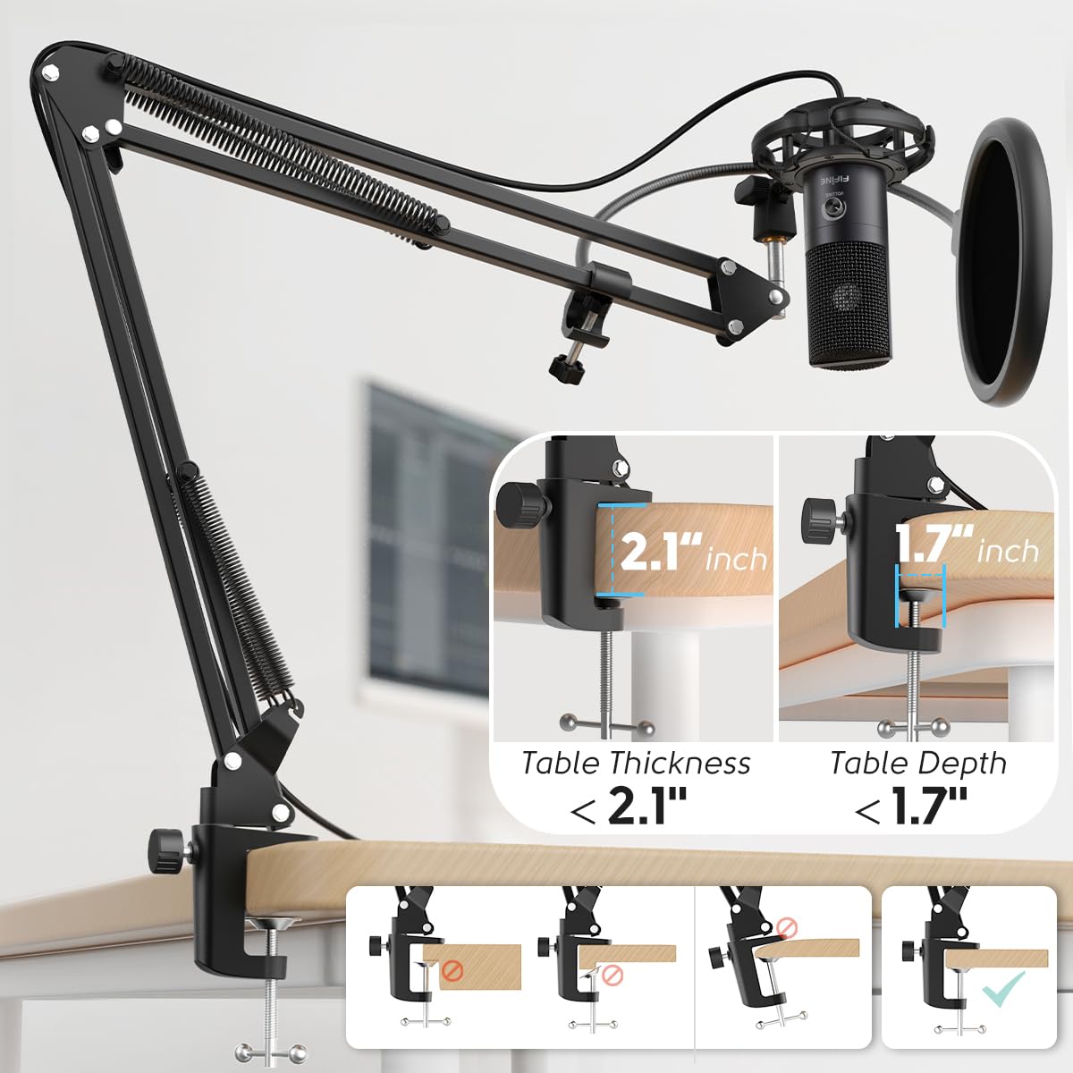 Mua FIFINE Studio Condenser USB Microphone Computer PC Microphone Kit ...