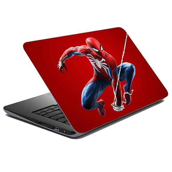 wallpics Spiderman Superhero Laptop Skin Fully Waterproof Vinyl Sticker ...