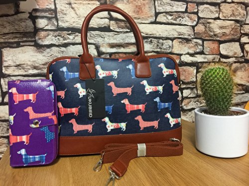 Kukubird Perched Bird Print Matte Canvas Satchel Bowling Bag with ...