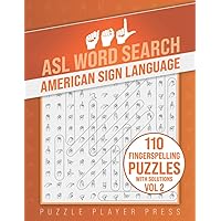 ASL Word Search American Sign Language -110 Fingerspelling Puzzles with ...