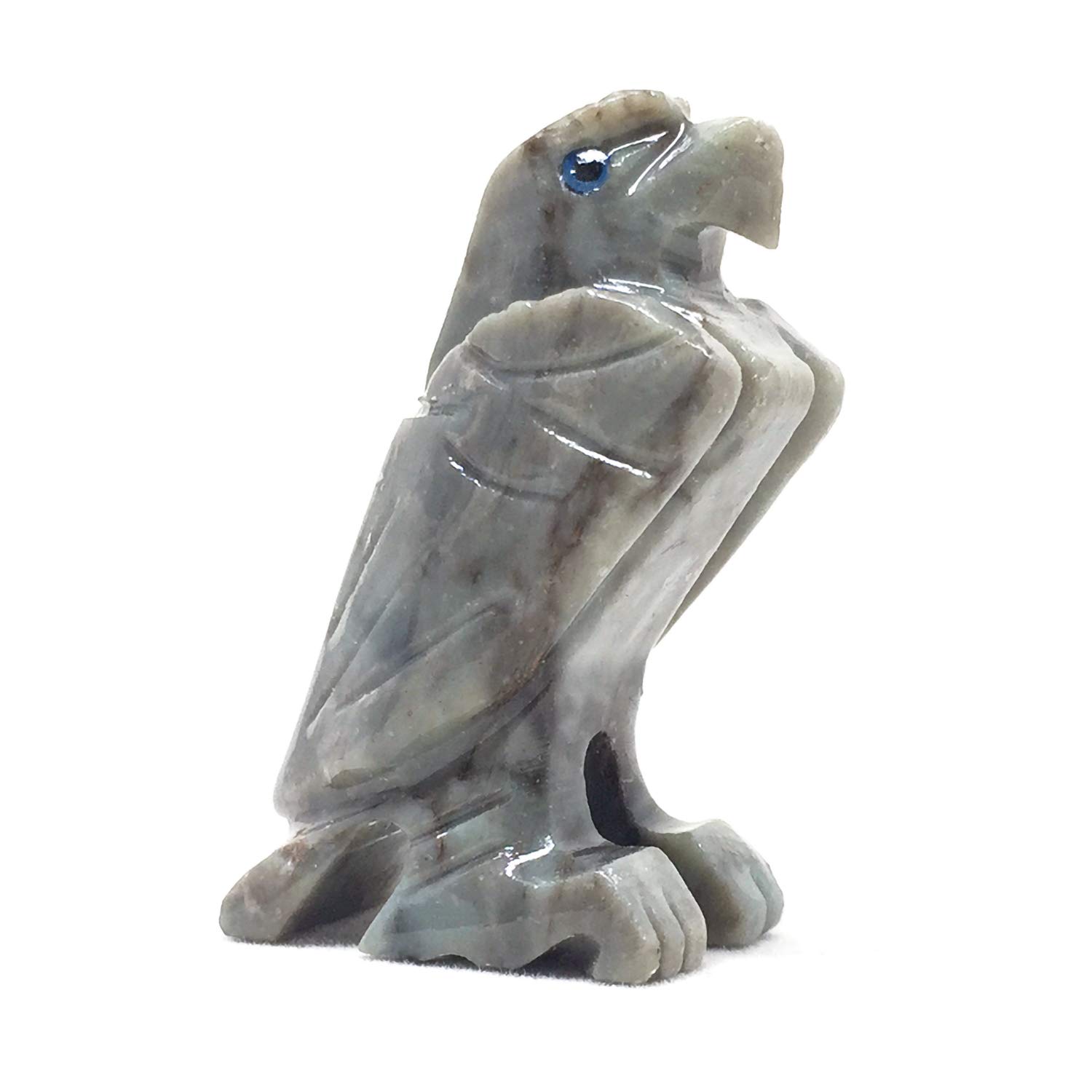 Nelson Creations, LLC Eagle Natural Soapstone Hand-Carved Animal Charm ...