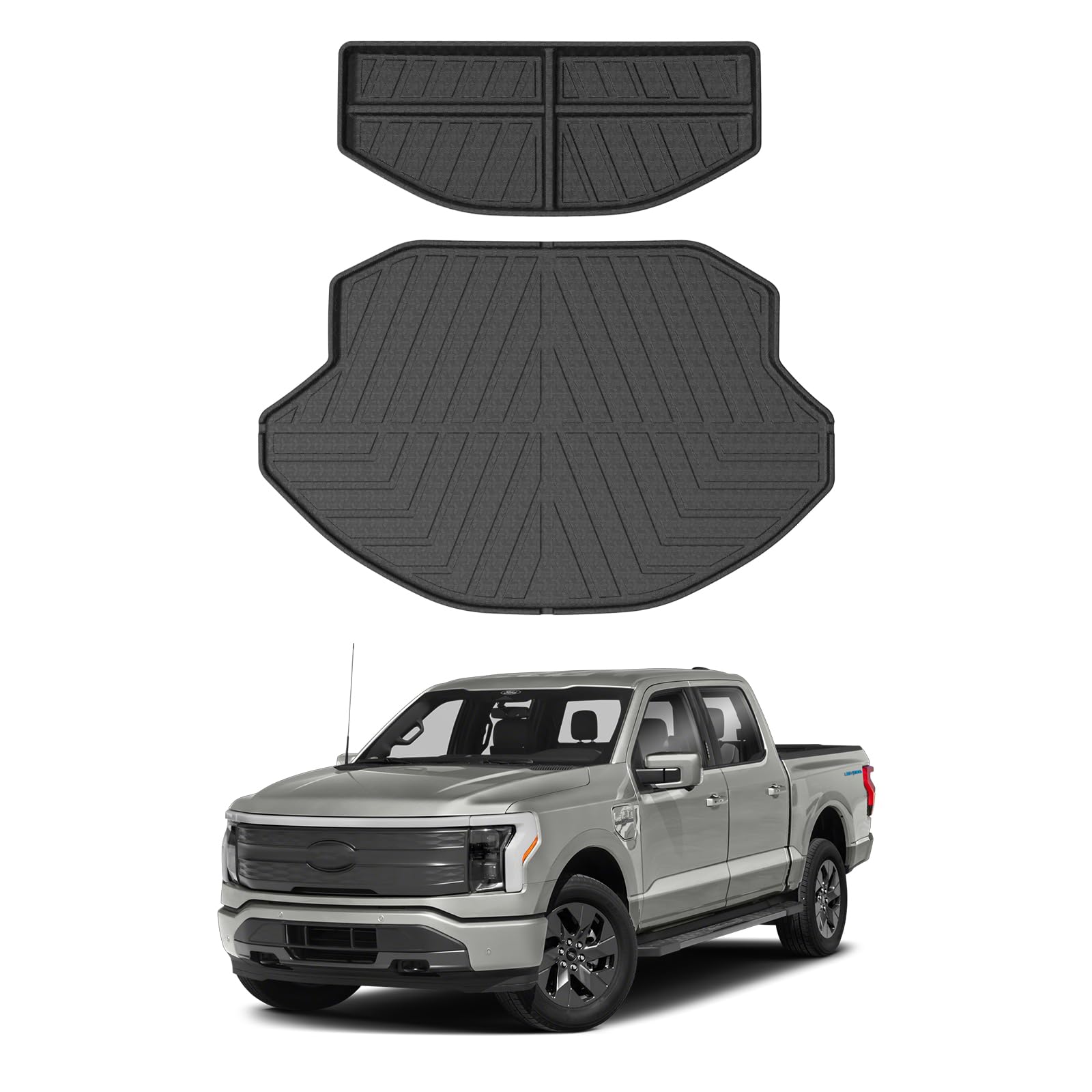 Mixsuper Liner Frunk Trunk Mat for 2022-2025 Ford F-150 Lightning ...