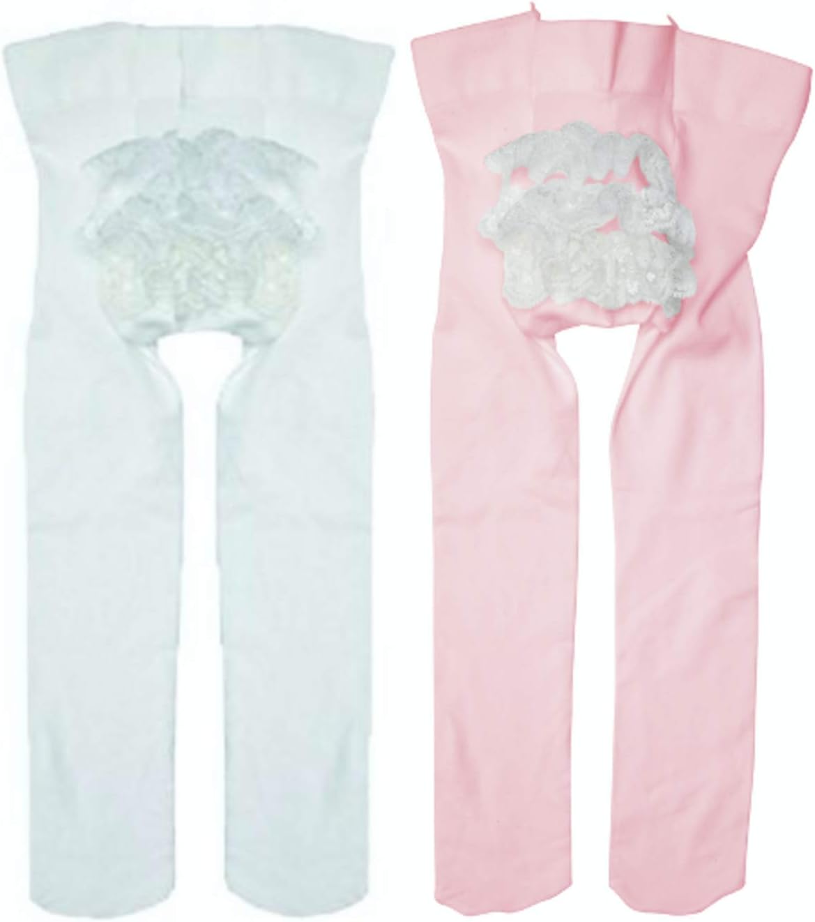 Country Kids Baby Girls Microfiber Ruffle Lace Rhumba Tights, Pk of 2 ...