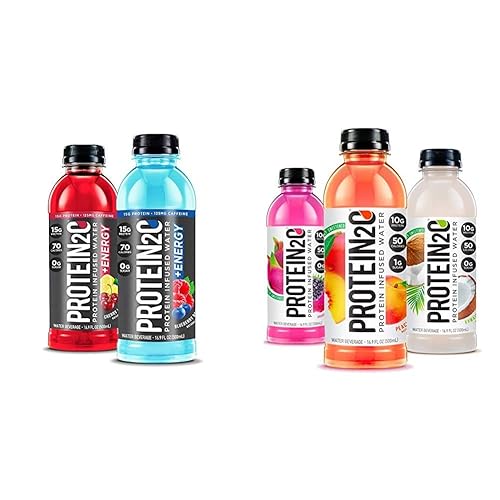 Protein2o Whey Protein Infused Water Plus Energy Variety Pack (16.9 oz ...