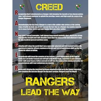 Amazon.com: Army Rangers Creed Poster Army Ranger Creed 18X24 ...