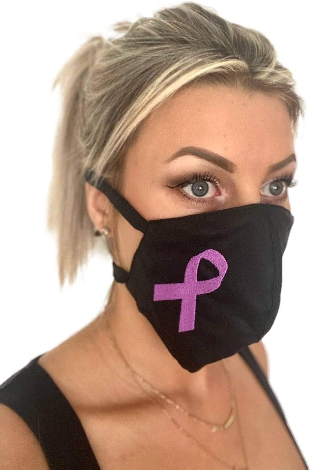 Pet-Jos Lupus awareness cotton lupus mouth nose mask fabric purple band ...