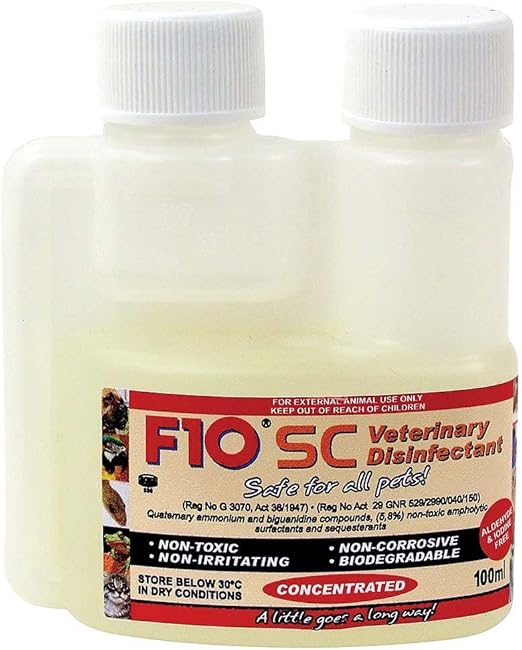 F10 SC Disinfectant 100ml Concentrated Solution: F10: Amazon.co.uk: Pet ...