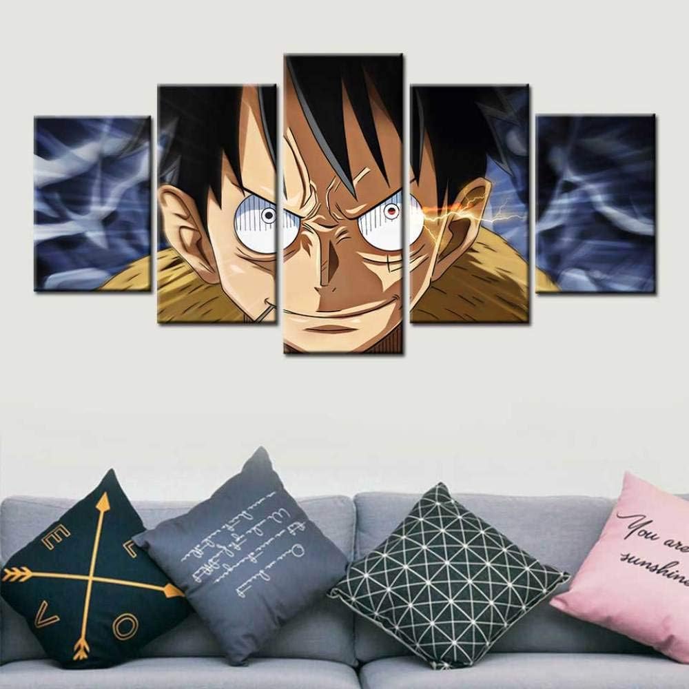 TJJC Cuadro sobre Lienzo One Piece Poster 5 Piezas Impresión en Lienzo ...