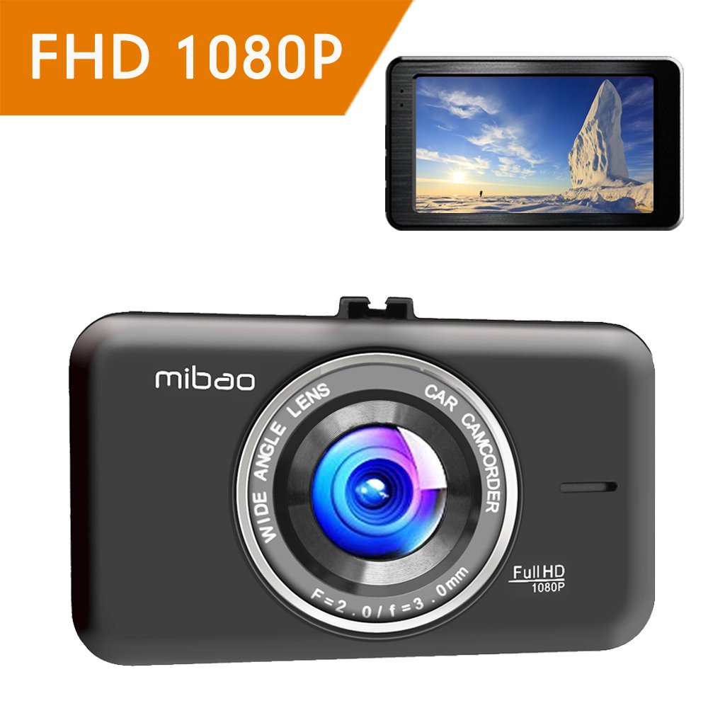 Mibao Dash Cam 1080p Dashcam Dash telecamere 170 ° largo angelo 7,6 cm ...