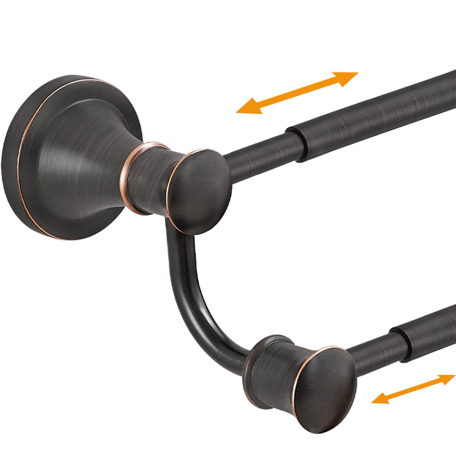 Hoimpro Adjustable Retractable 15-27 Inches Stainless Steel Bathroom ...