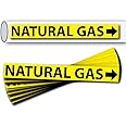 Amazon.com: Wrapco (25 Pack) Natural Gas Pipe Labels Stickers with ...