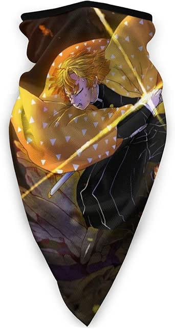 Demon Slayer-Zenitsu Agatsuma Anime Windproof Sports Mask Mouth Face ...