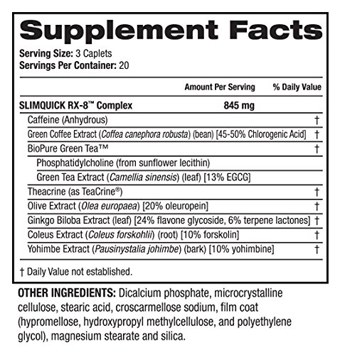 Slimquick Pure RX-8, powerful dietary supplement, 60 Count, lose 3x the ...
