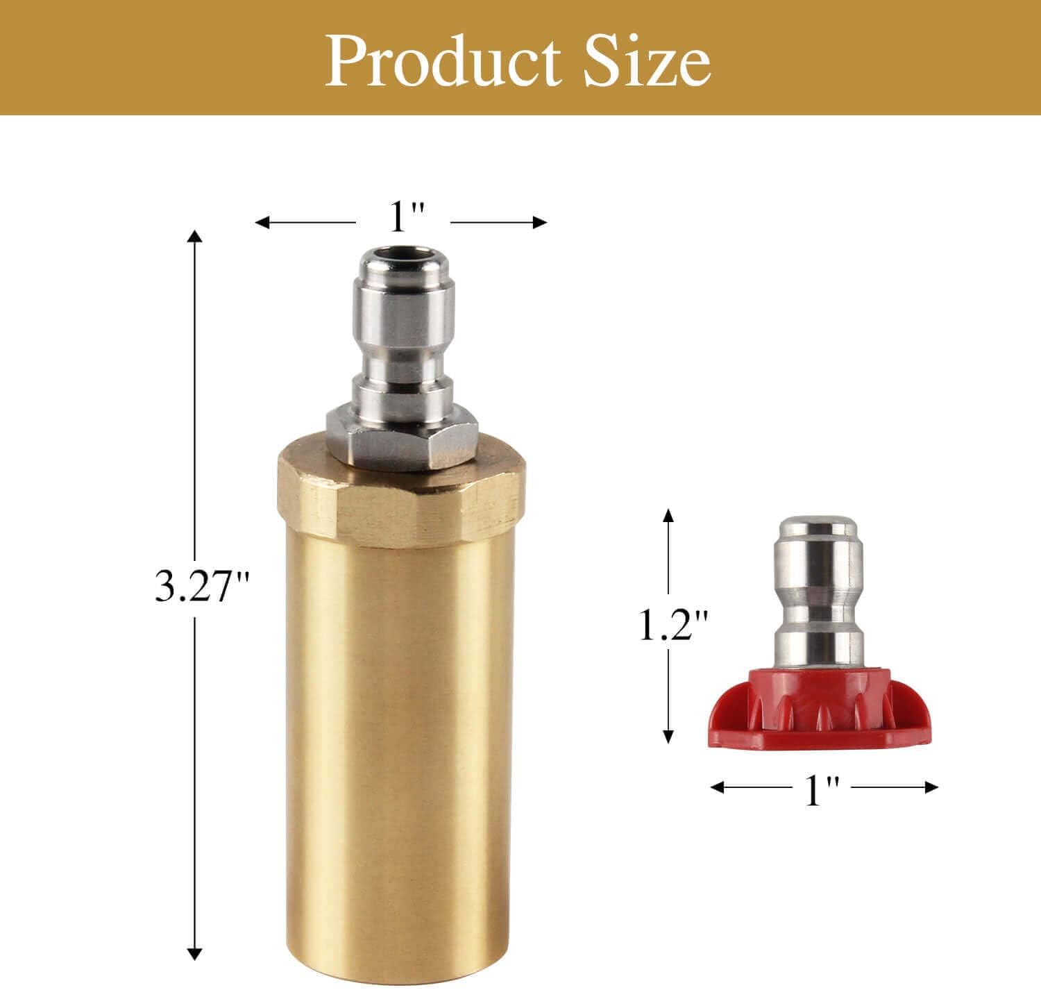 Beanlieve Pressure Washer Turbo Nozzle, 3600 PSI Rotating Turbo Nozzle ...