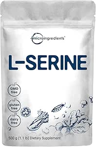 Amazon.com: Pure L Serine Powder, 500 Grams (250 Day Supply), Filler ...