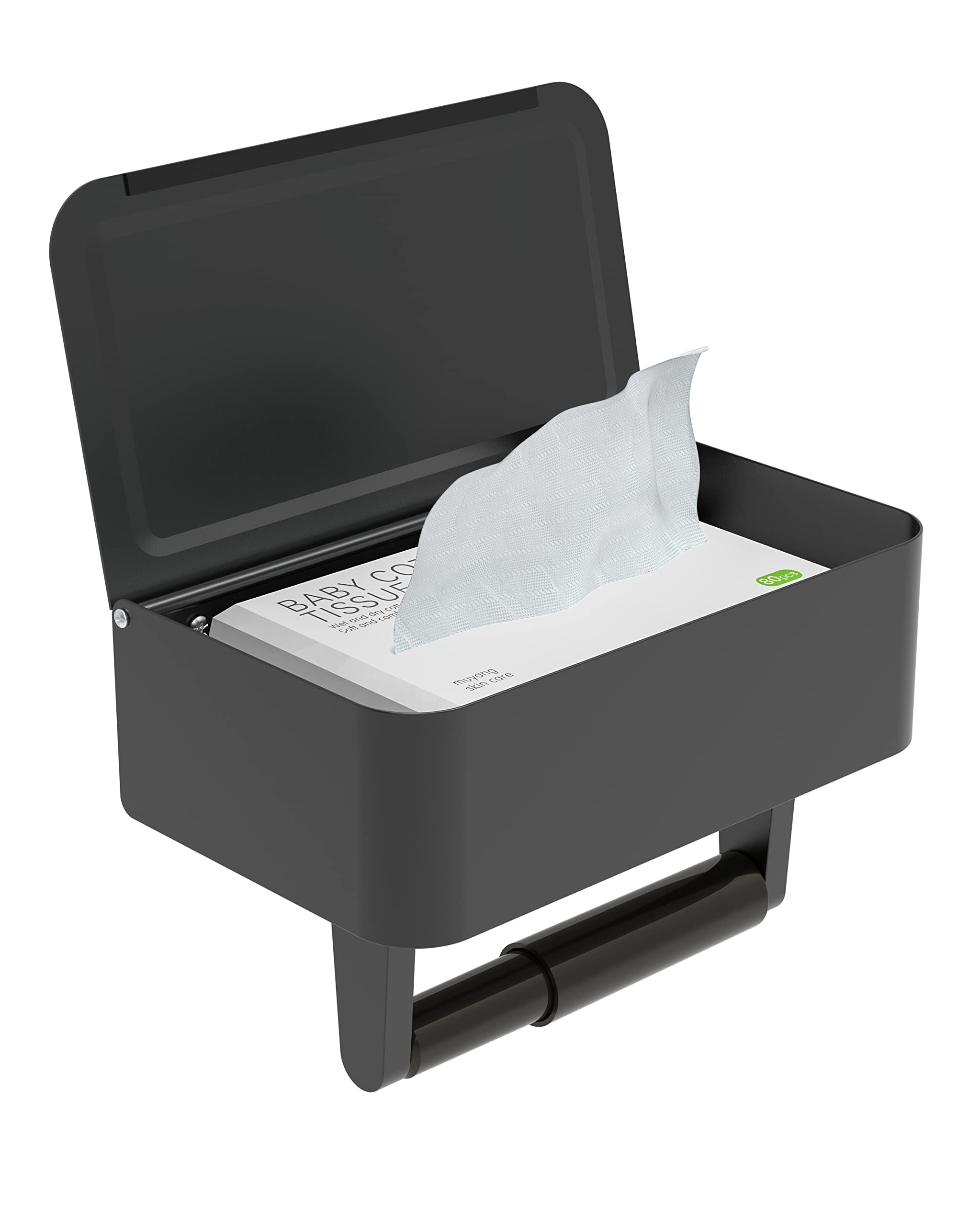 WZKALY Toilet Paper Holder with Shelf - Flushable Wipes Dispenser ...