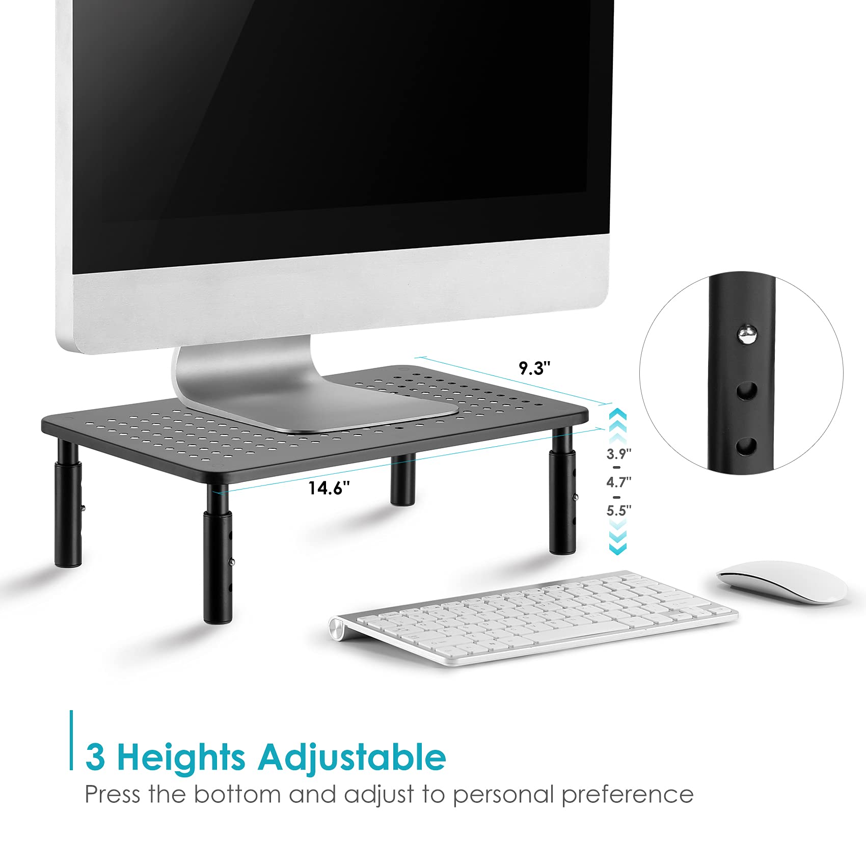 Mua TV/Monitor Riser Desktop Stand, Flat Screen, Sturdy Metal Laptop ...