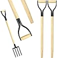 Amazon.com : Memorywuu 2 Pcs Spading Pitchfork Handle 30 Inch Wooden D ...