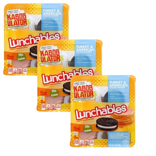 Lunchables Turkey & American Cheese Cracker Stackers Snack Kit with ...