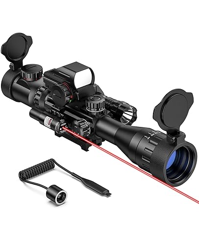 MidTen 2.5-10X40 AO 6-in-1 Rifle Scope Combo with Dual Illuminated ...