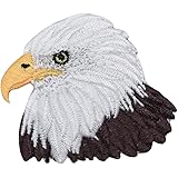 Bald Eagle Landing Embroidered Iron on Patch