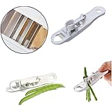 KitchenCraft Krisk Runner Bean Stringer and Slicer, White: Amazon.co.uk ...