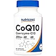 Amazon.com: Nutricost CoQ10 200mg, 60 Vegetarian Capsules, 60 Servings - High Absorption ...