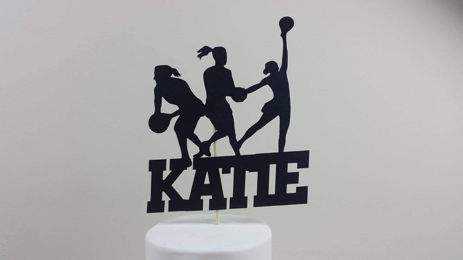 Personalised Netball Card Cake Topper, Birthday, celebration.: Amazon ...