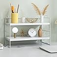 Amazon.com: 2-Tier Adjustable Desktop Organizer Shelf, Small Desk Shelf ...