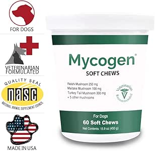 Amazon.com : Mycogen for Dogs - Vitamins with 8 Types of Mushrooms ...