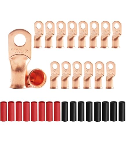 Wire Crimp Connectors 2/0 AWG Bare Copper Butt Connector - 2 Pack, Non ...