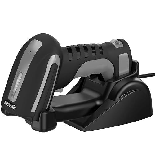 Symcode Upgraded 1D Industrial Barcode Scanner with Wireless Charging ...