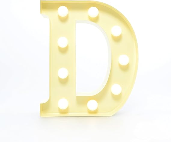 Marquee Letter Light "D" -Light Up LED Alphabet Letters -Light Bulb ...