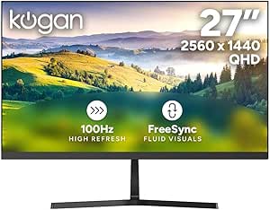 Kogan 27" QHD 100Hz Frameless FreeSync Monitor (2560 x 1440 ...