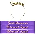 Amazon.com: Divorced Party Set Sash and Tiara, Party Friends Divorce ...
