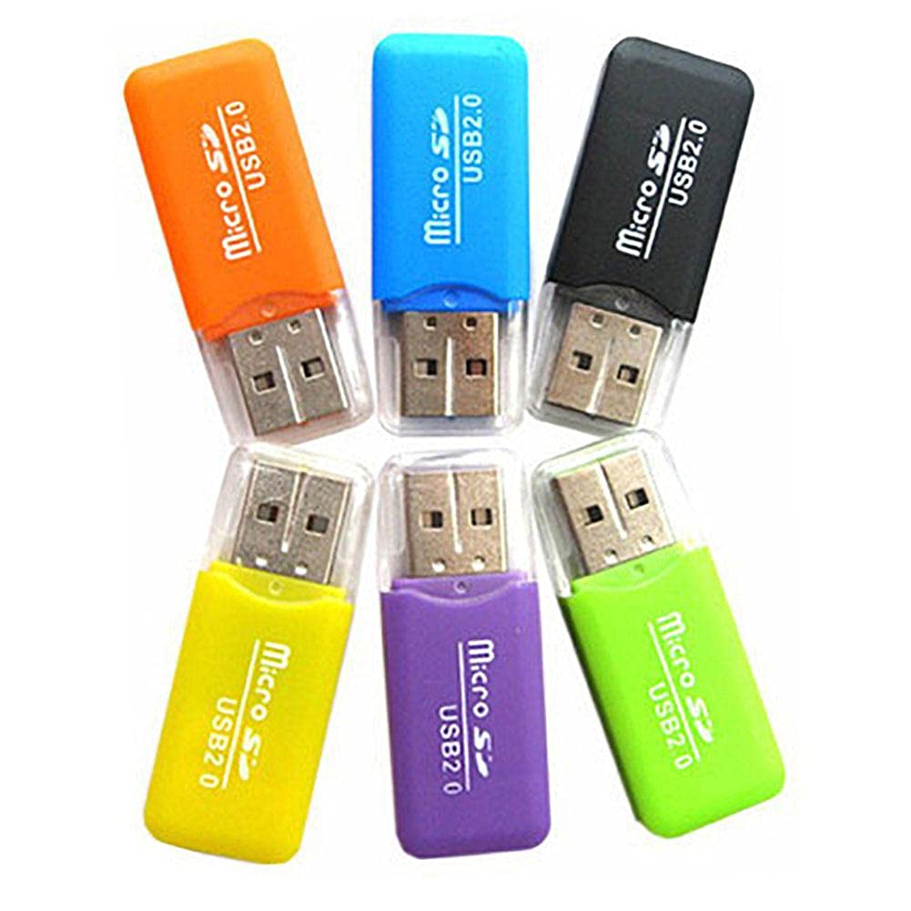 VizGiz 6 Pack Micro SD Card Reader SDXC TF USB 2.0 T-Flash MicroSD ...