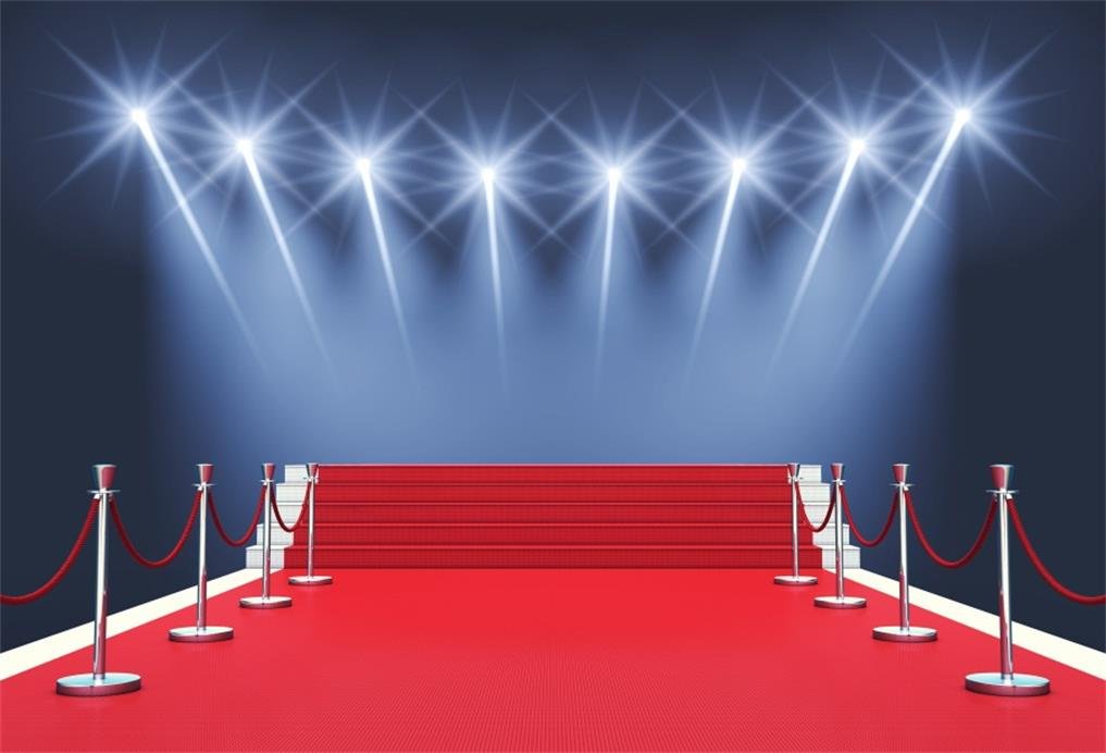 Mua AOFOTO 10x7ft Stage Red Carpet Backdrop Star Catwalks Spotlight ...